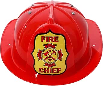 Amazon.com: YOOJIA Plastic Firefighter Hat Fireman Helmet Fire Marshal ...