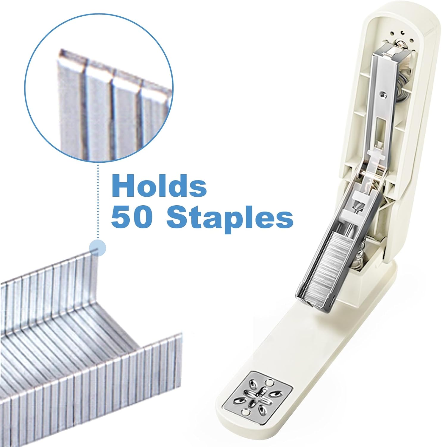 EZWORK Engrapadora giratoria con brazo oscilante, capacidad para 20 hojas, engrapadoras de ...