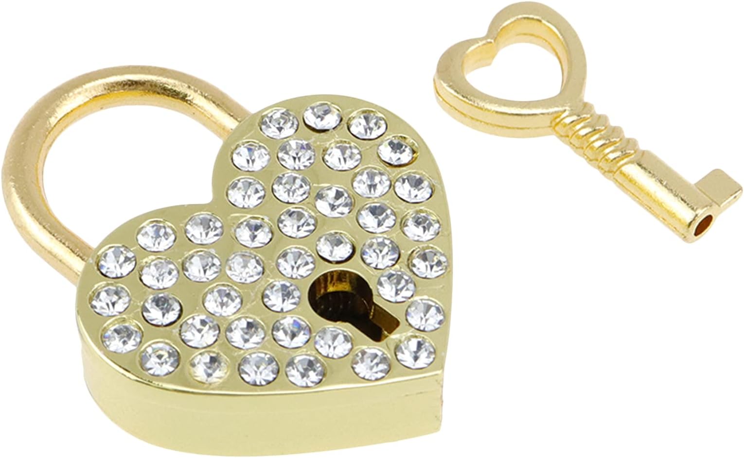 Amazon.com: Warmtree Small Metal Heart Shaped Padlock Mini Lock with ...