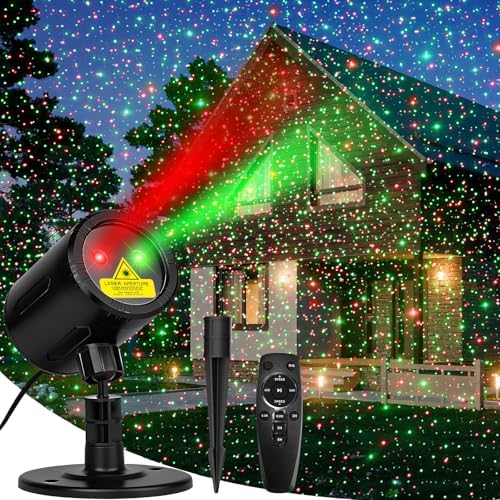 Amazon.com: Christmas Projector Lights Outdoor, Red & Green Laser Light ...