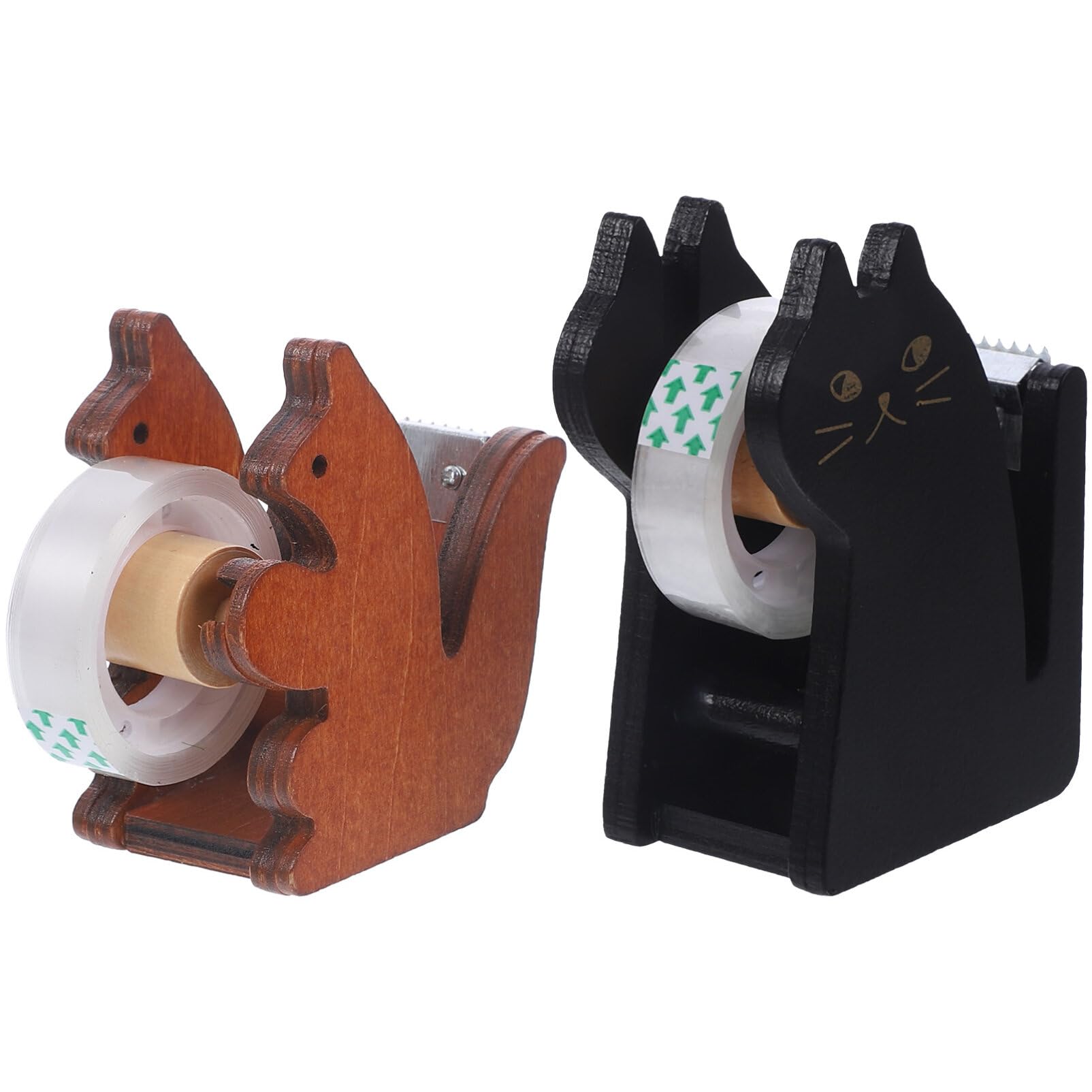 Amazon.com : 2pcs Animal Tape Dispenser Cute Cat Squirrel Tape Holder ...