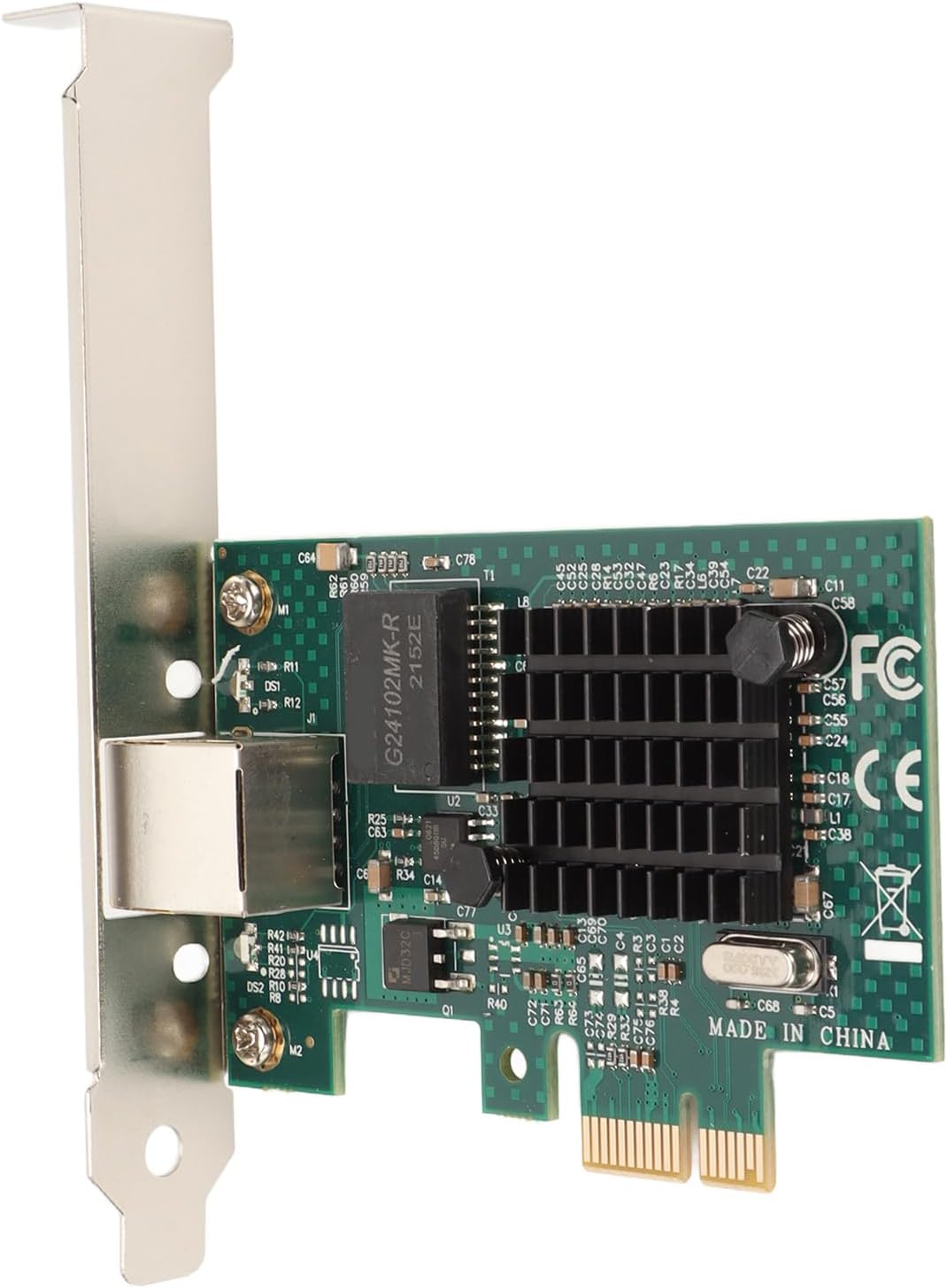 PCI Express X1 Network Card with Single Port, 1G Ethernet LAN Card for ...