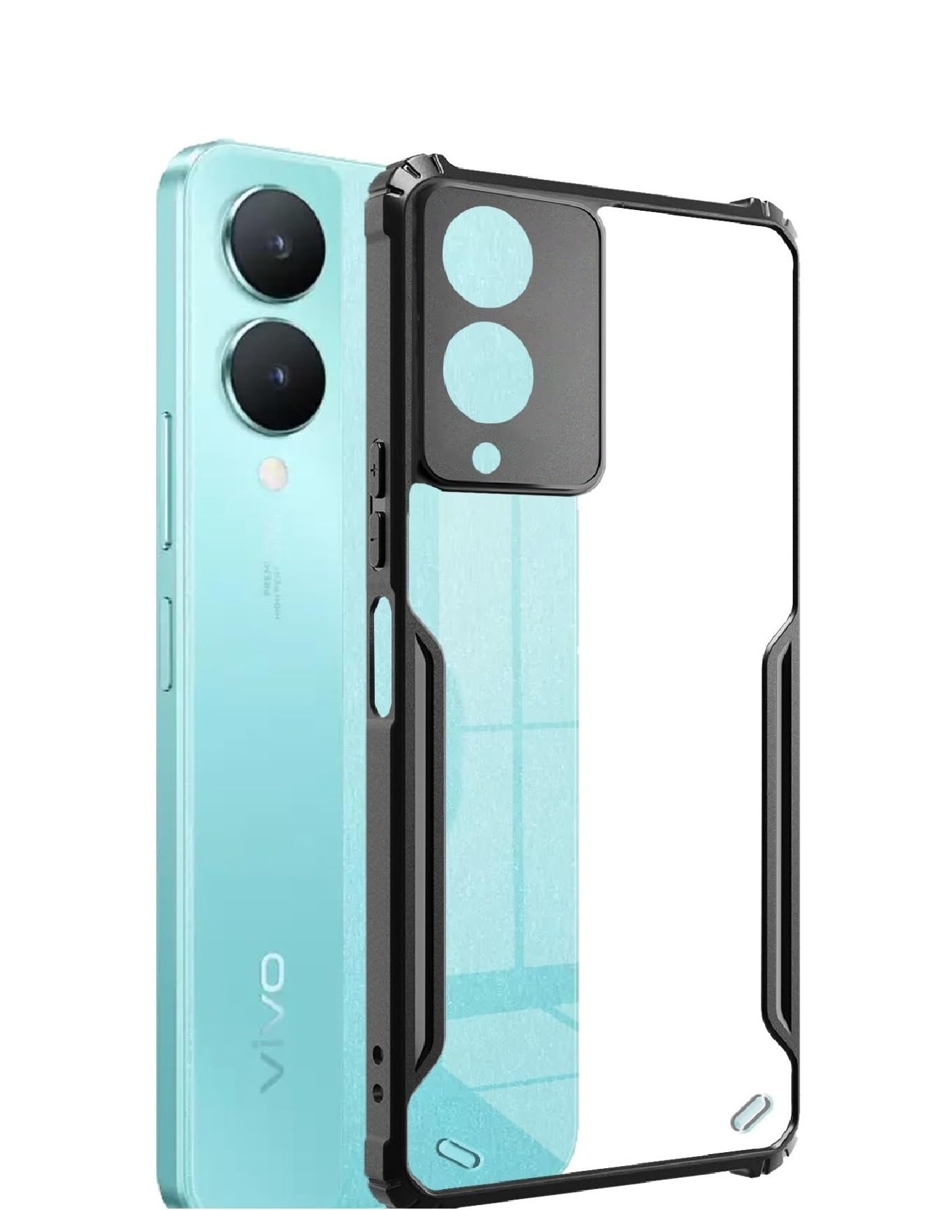 Spazy Case® Vivo Y28 5G Back Cover | Transparent Crystal Clear Hard PC ...