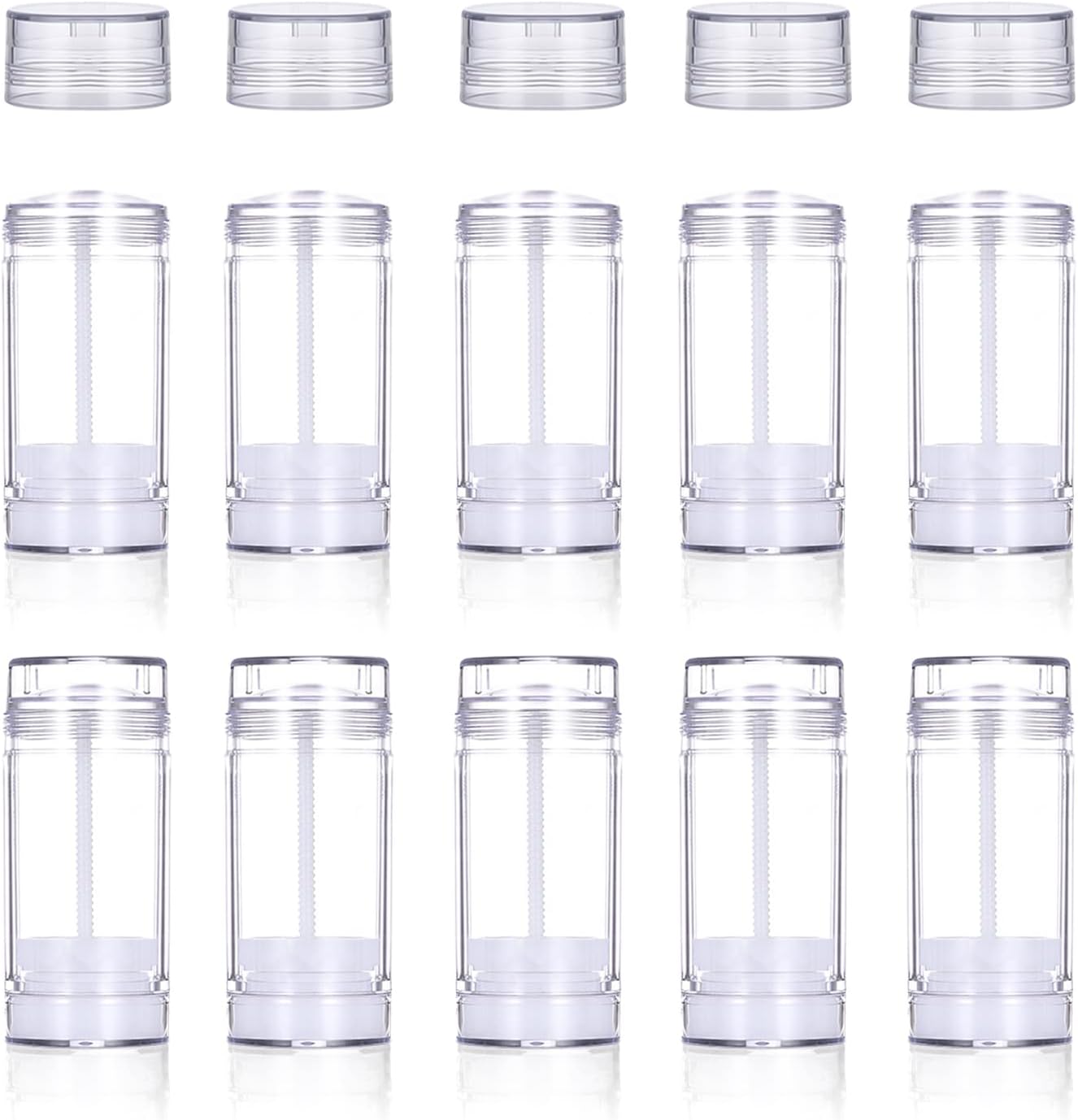 Amazon.com : 15ml/0.5oz Deodorant Containers Plastic Clear Twist-up ...