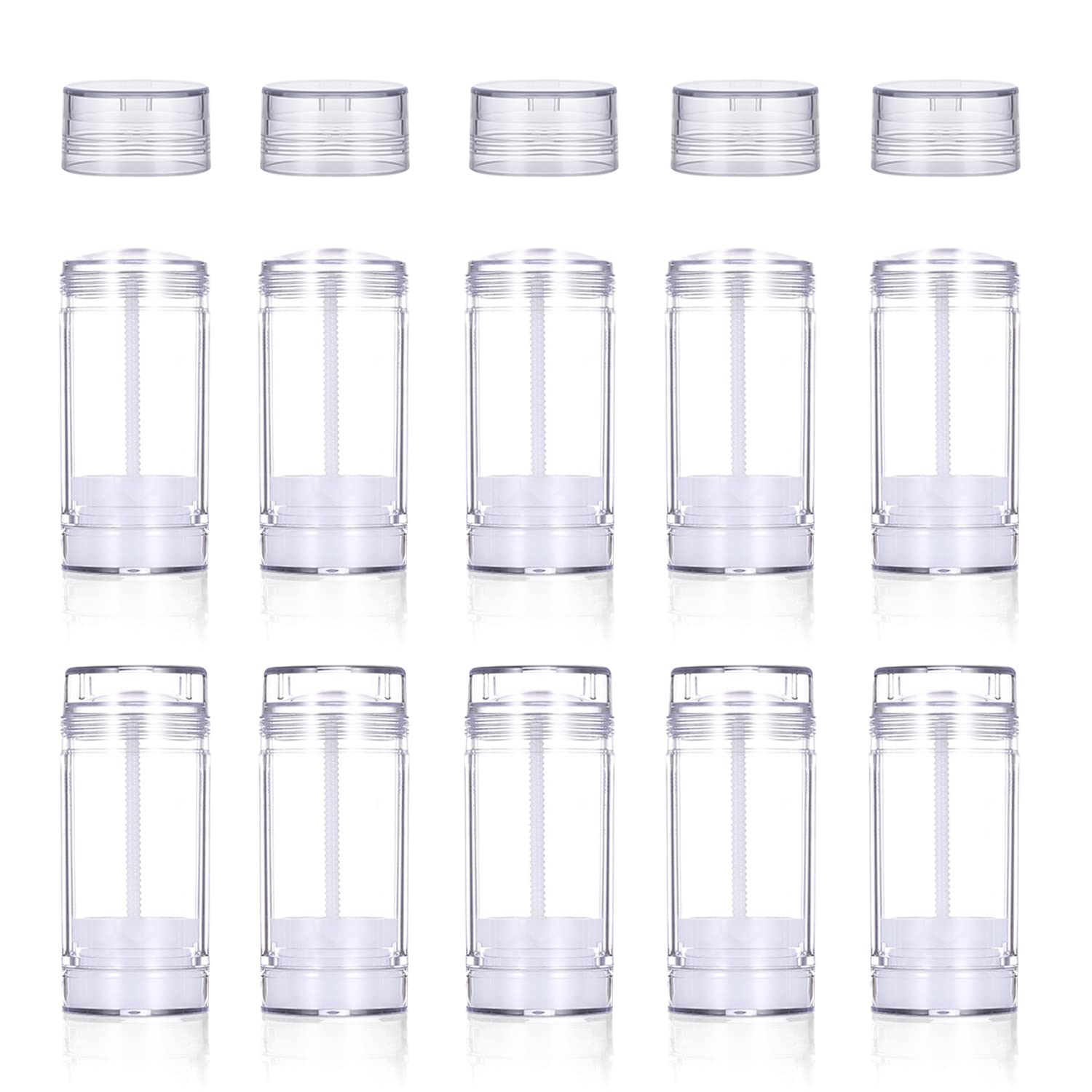 Amazon.com : 15ml/0.5oz Deodorant Containers Plastic Clear Twist-up ...