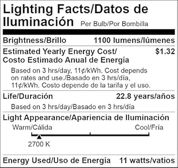Amazon Basics Commercial Grade 25,000 Hour LED Light Bulb | 75-Watt ...