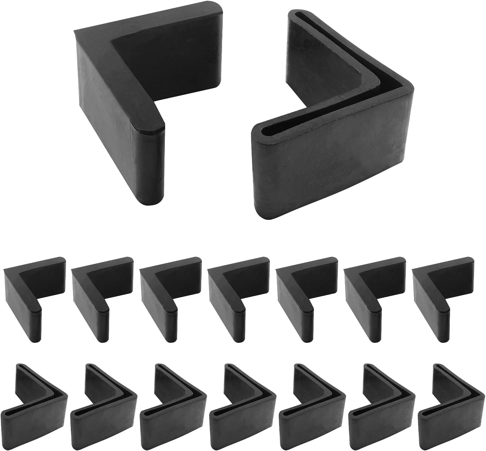 Amazon.com: uxcell Furniture Angle Iron Foot Pads L Shaped Rubber Leg ...