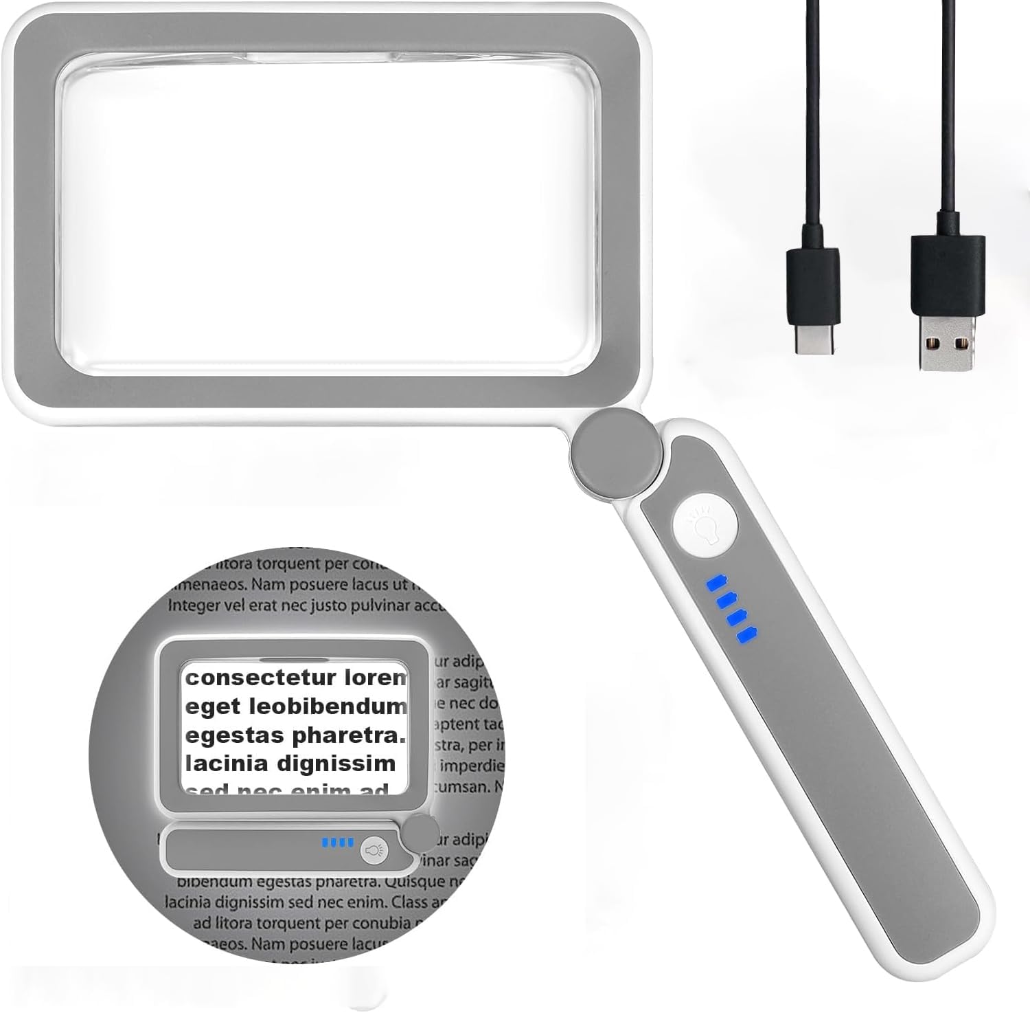 Amazon.com: Magnifying Glass with Light,Handheld Magnifying Glass for ...