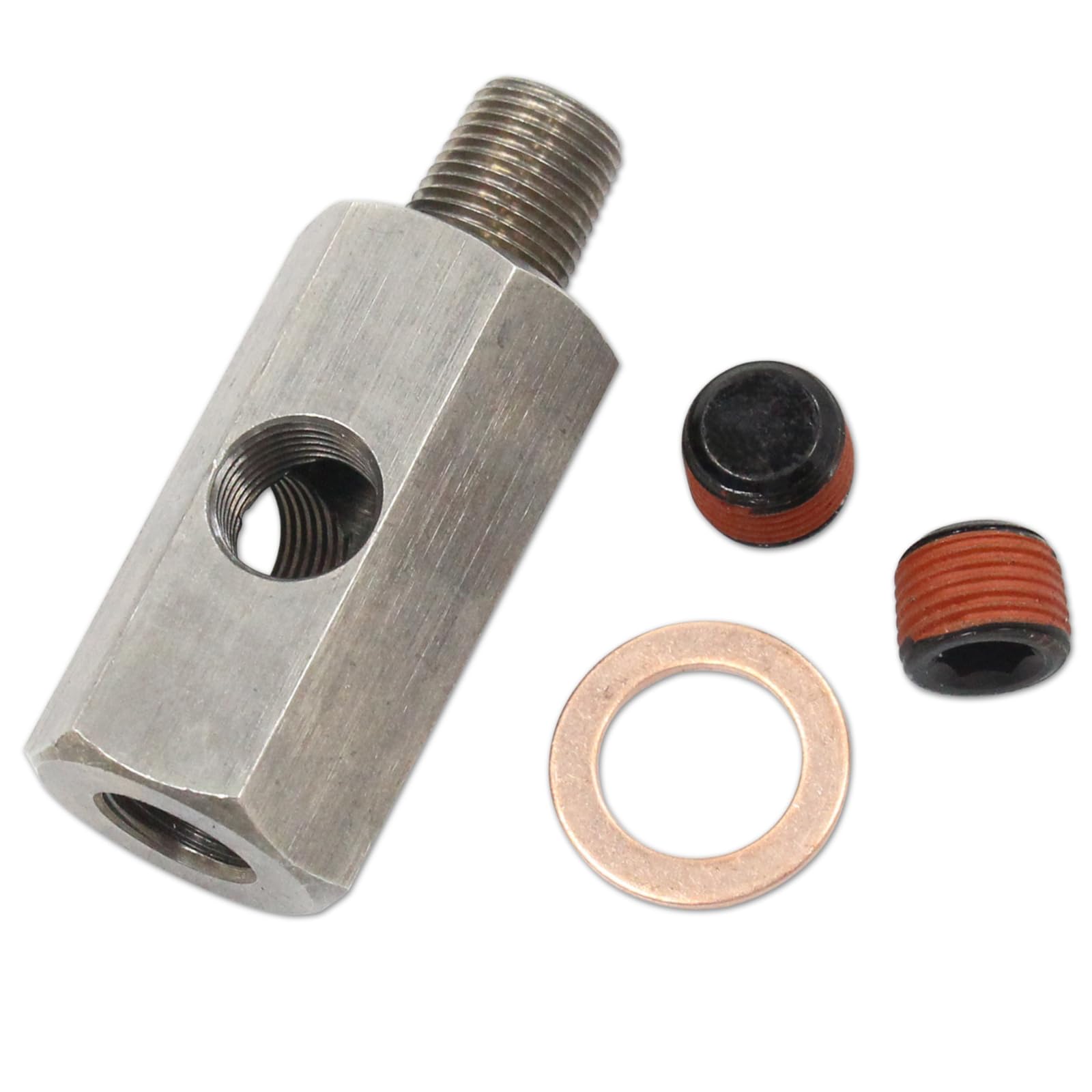 Amazon.com: Upgraded 1/8" BSPT Oil Pressure Sensor Tee to NPT Adapter ...