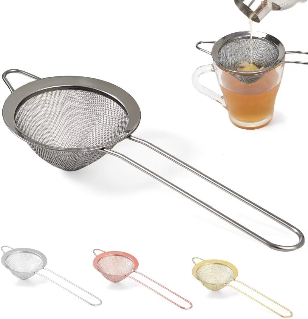 Amazon.com: CUNSENR Premium Fine Mesh Tea Strainer - Stainless Steel ...