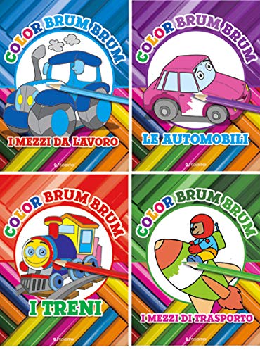 Album Da Colorare Brum Brum Pg.24 Ass.4 Soggetti : Amazon.co.uk: Books