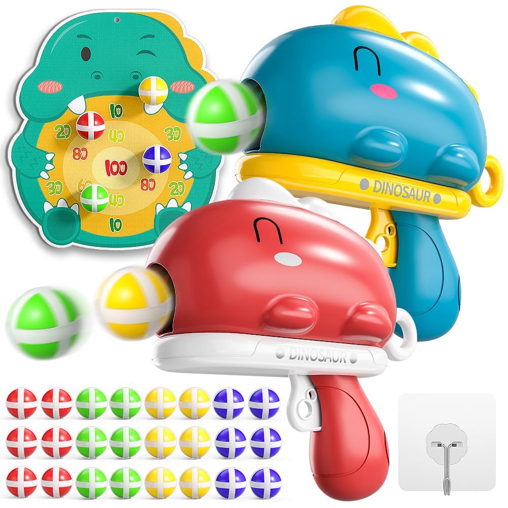 TEMI Dinosaur Shooting Toys for Kids 3 4 5 6 7 8+ Years, 2 Dinosaur ...