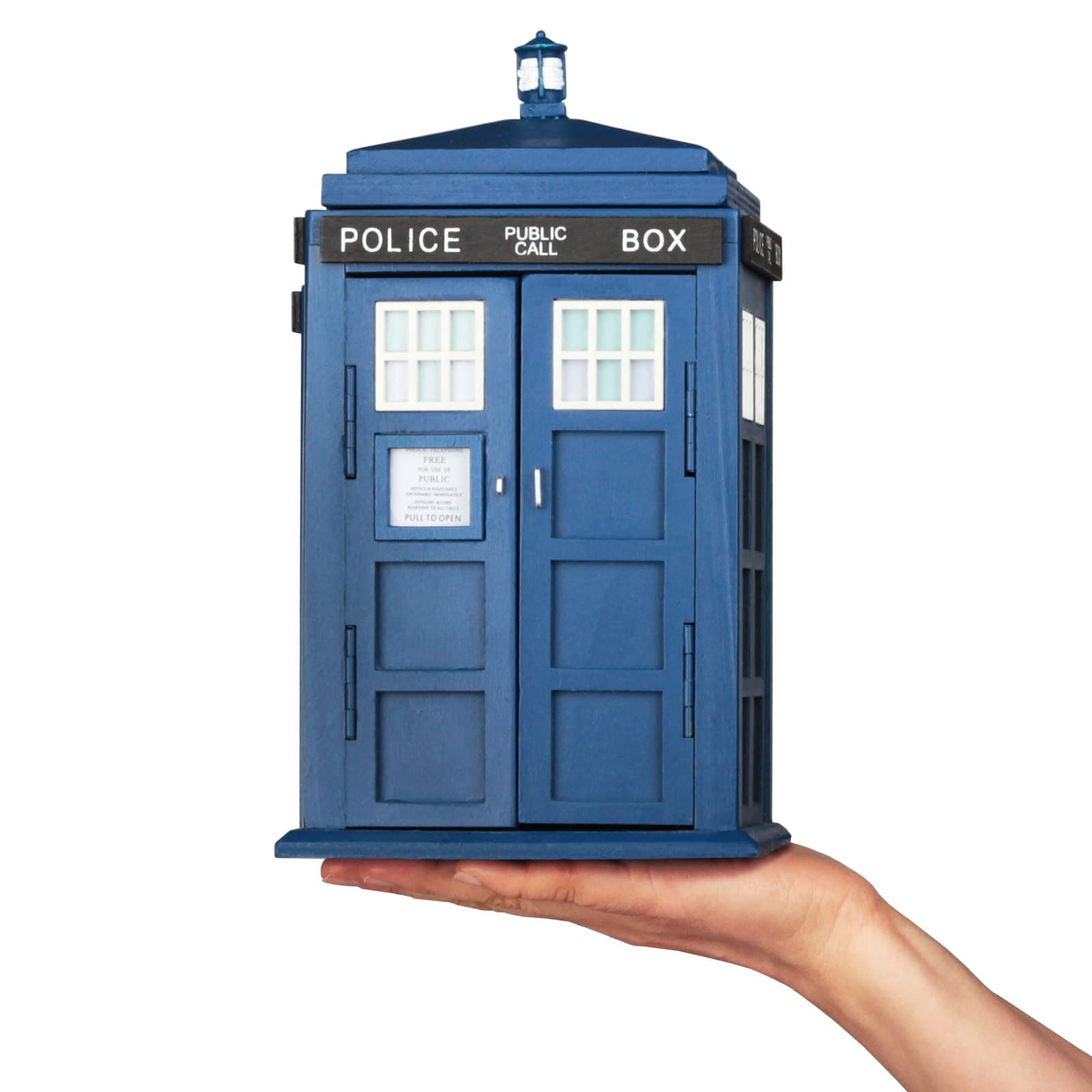 Wooden Tardis Cookie Jar, Desk Shed, Wood Desk Pen Pencil Holder, Container
