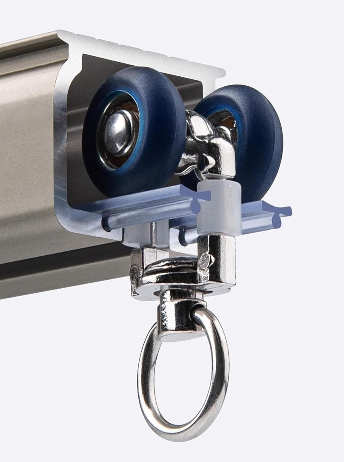 Track Curtain Rod Set Wall/Ceiling Mounted,Room Divider Track with End ...