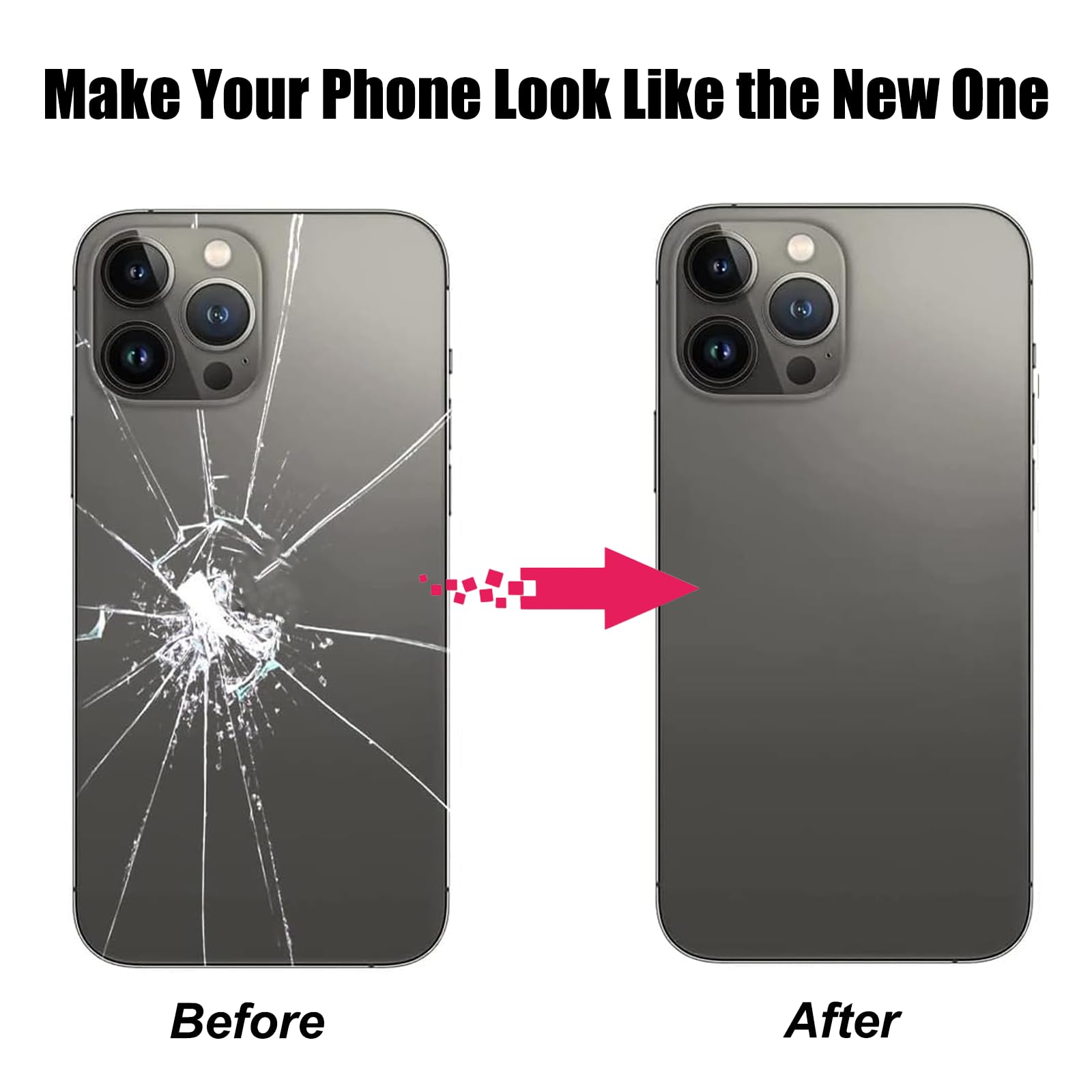 Snapklik.com : Mingxiong 13 Pro Max Rear Back Glass Replacement For ...