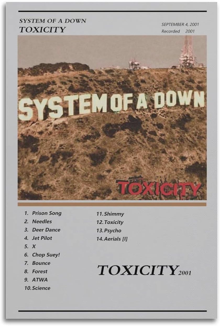 S.O.A.D Poster Syetem Of A Down Toxicity The Album Cover Poster Album ...