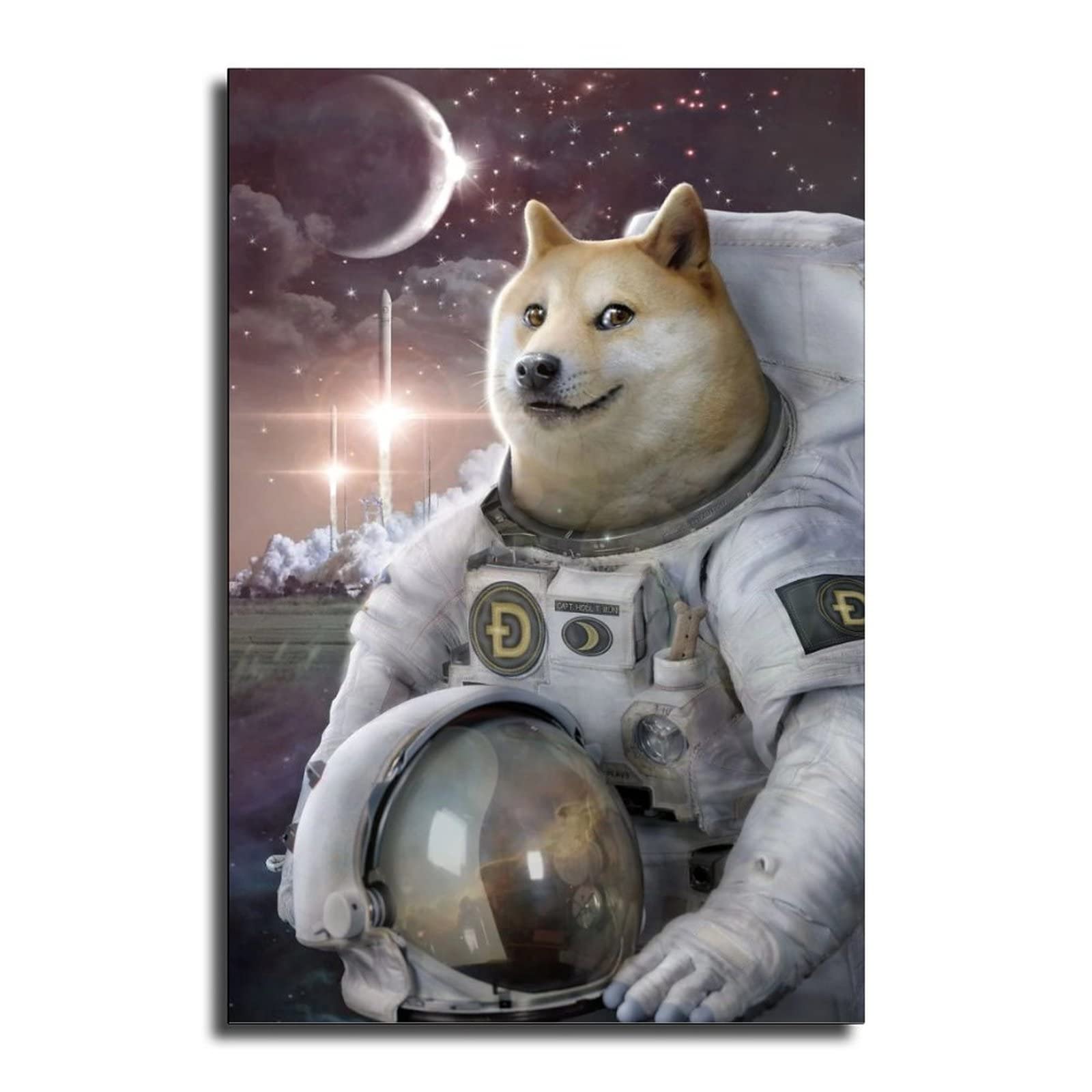 Doge Astronaut Painting