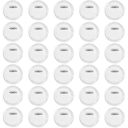 Amazon.com: 3.15 Inch Clear Button Badge with Pin,30 Pack Acrylic ...