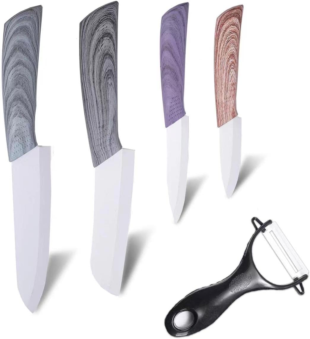 Amazon.com: Ceramic Knife Set, Professional Chef Knives with Sheaths ...