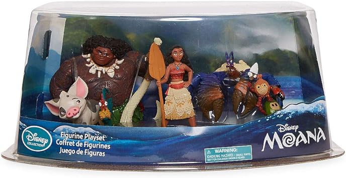 Amazon.com: Disney Collection Moana 5 Piece Playset Moana Maui HEI HEI ...