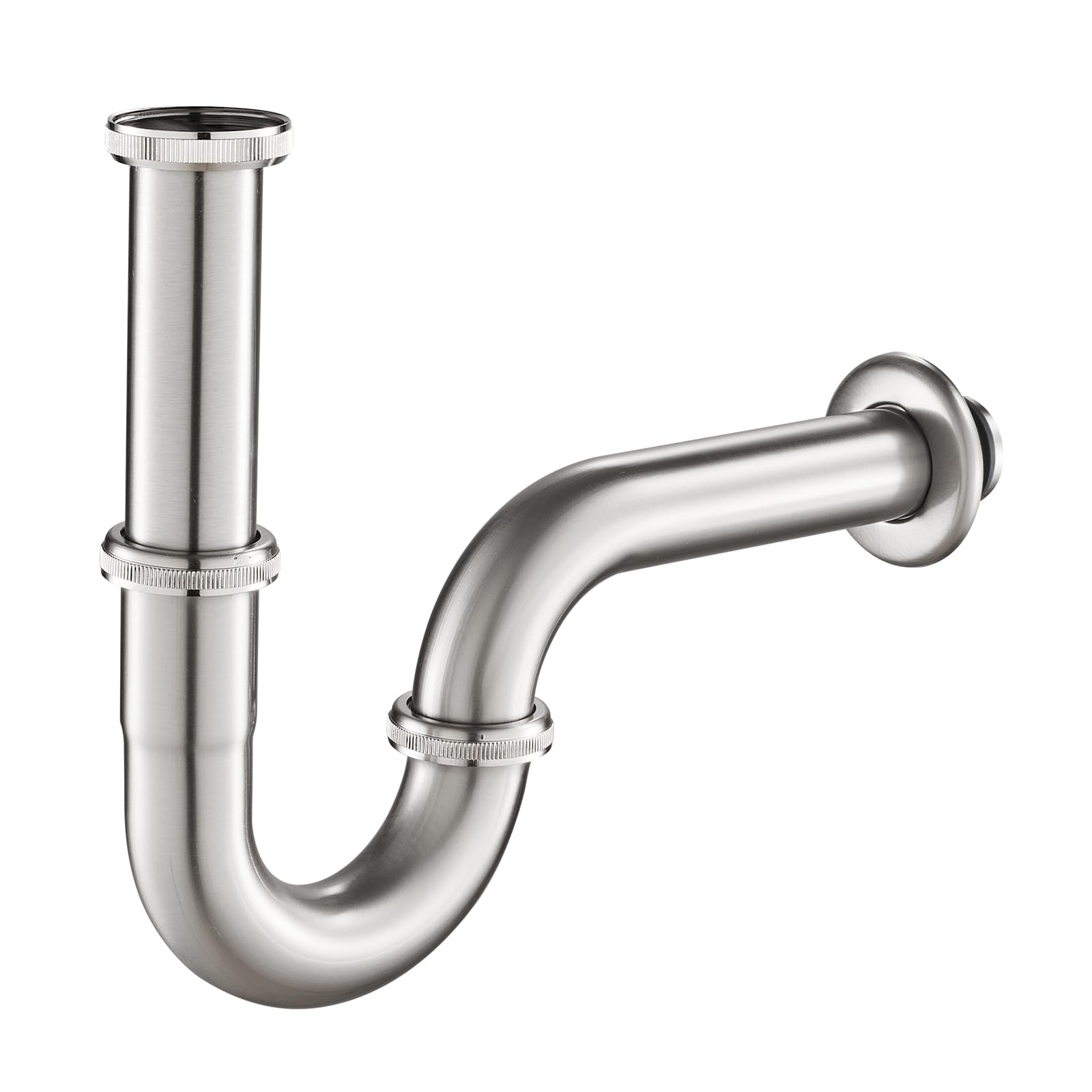 OUGOO Bathroom Sink P Trap, 1 1/4 Bathroom Basin Sink Waste Trap Drain ...