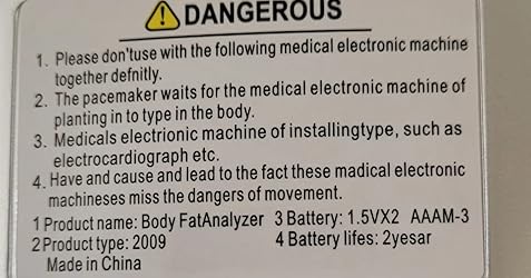 Amazon.com: Handheld Body Fat Analyzer, Calorie B MI Measurement ...