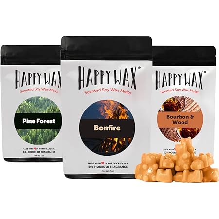 Amazon.com: Happy Wax Fall Mix Scented Natural Soy Wax Melts – 8 Oz. of ...