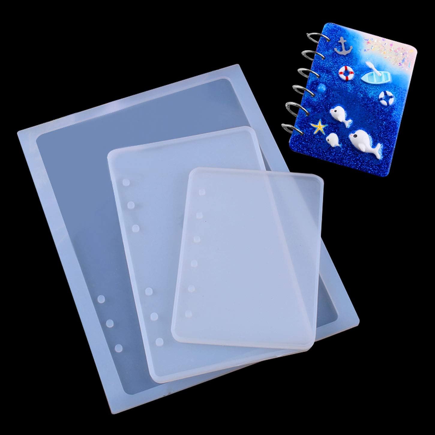 Amazon.com: Allazone 19 PCS Notebook Cover Resin Casting Molds, A6 A7 ...