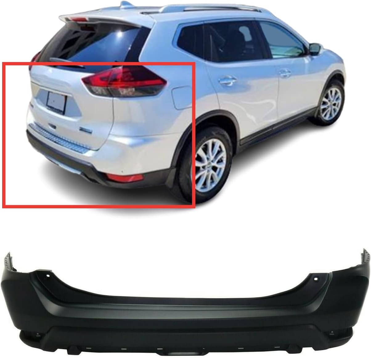 Amazon.com: FitParts Compatible With Rear Bumper Cover 2017 2018 2019 ...