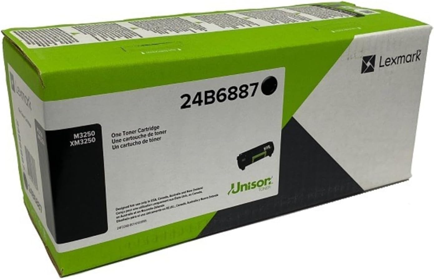 Amazon.com: Lexmark 24B6887 M3250 XM3250 Toner Cartridge (Black) in ...