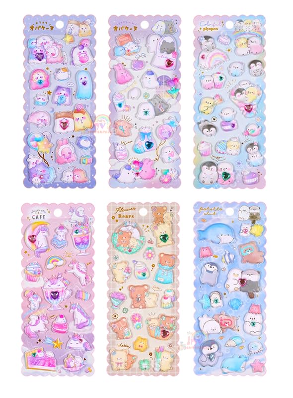 Kawaii Stickers Set–Puffy Stickers for Kids 3D Stickers for Girls ...
