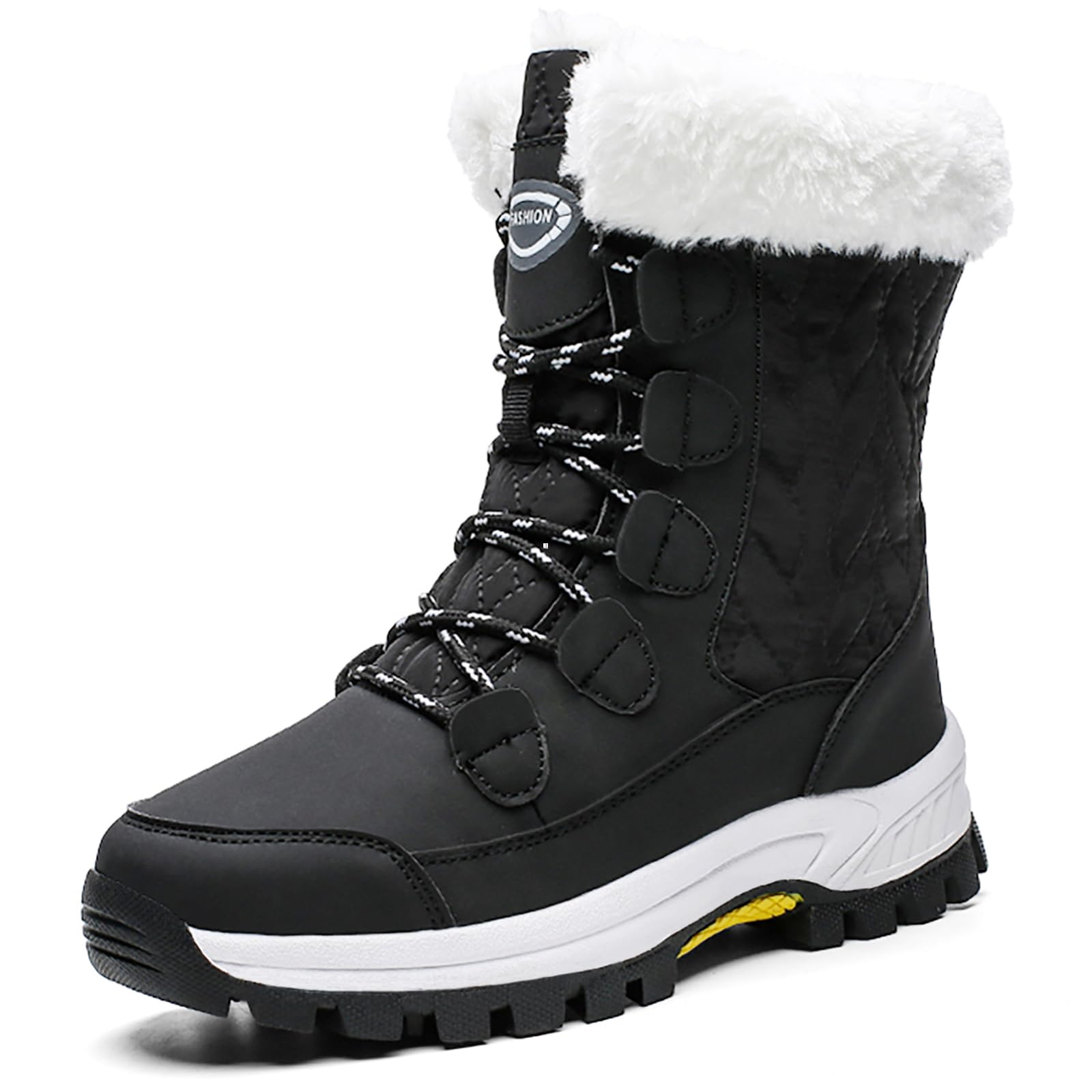 Amazon.com | BUWTDAY Womens Snow Boots Winter Waterproof Warm Fur Lined ...