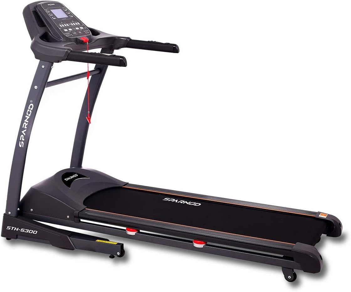 Sparnod Fitness STH-3500 (4 HP Peak) Automatic Treadmill (Free ...