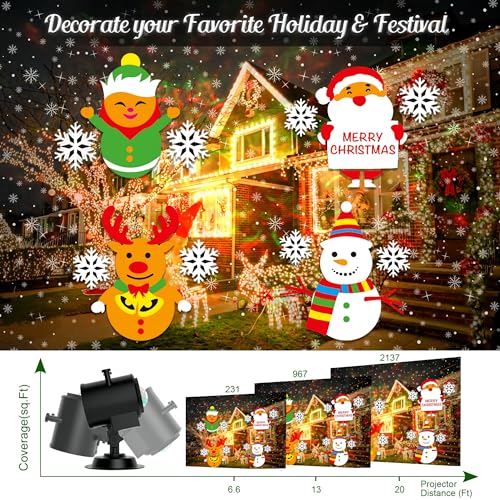 Snapklik.com : Christmas Halloween Projector Lights Outdoor, COOLWUFAN ...