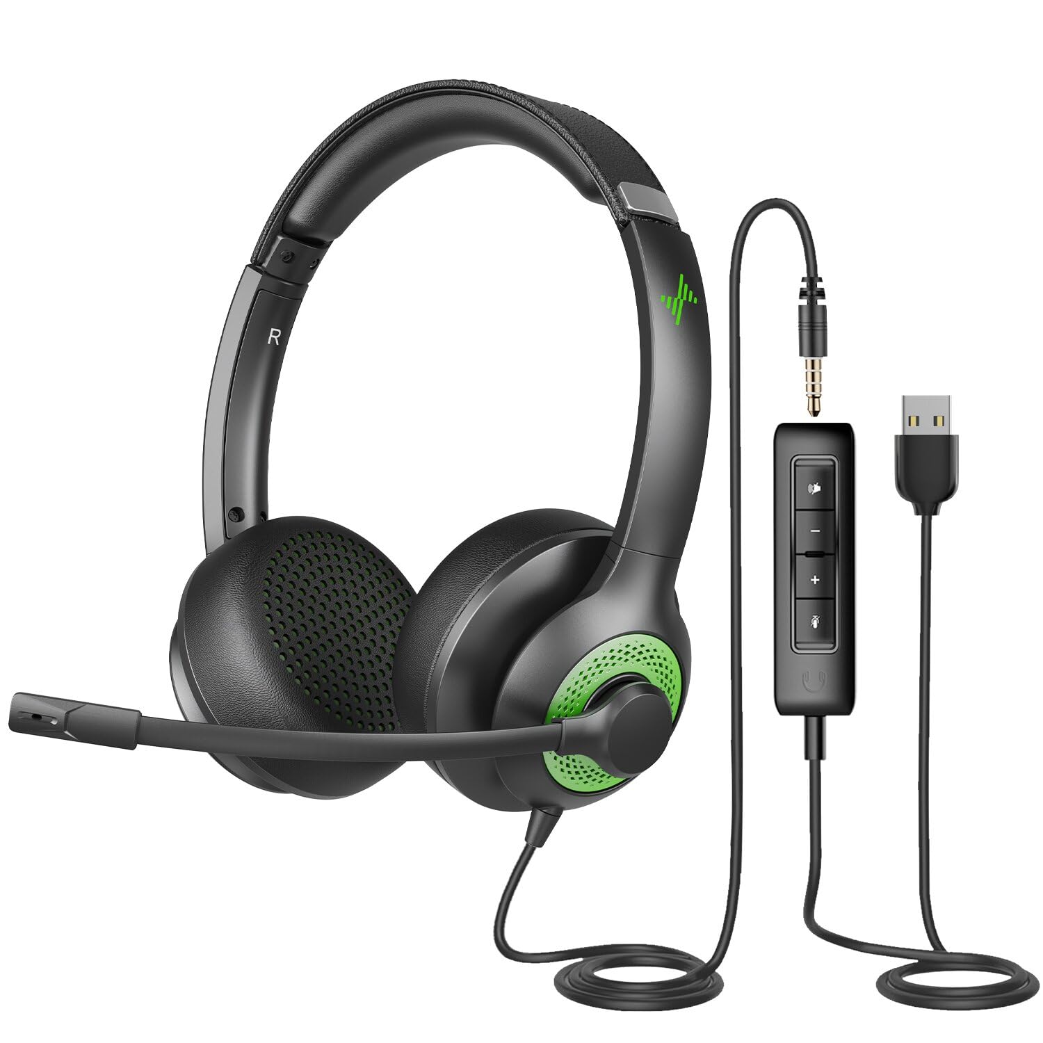 Amazon.com: EAGLEND USB Headset with Mic for PC, On-Ear Computer Laptop ...