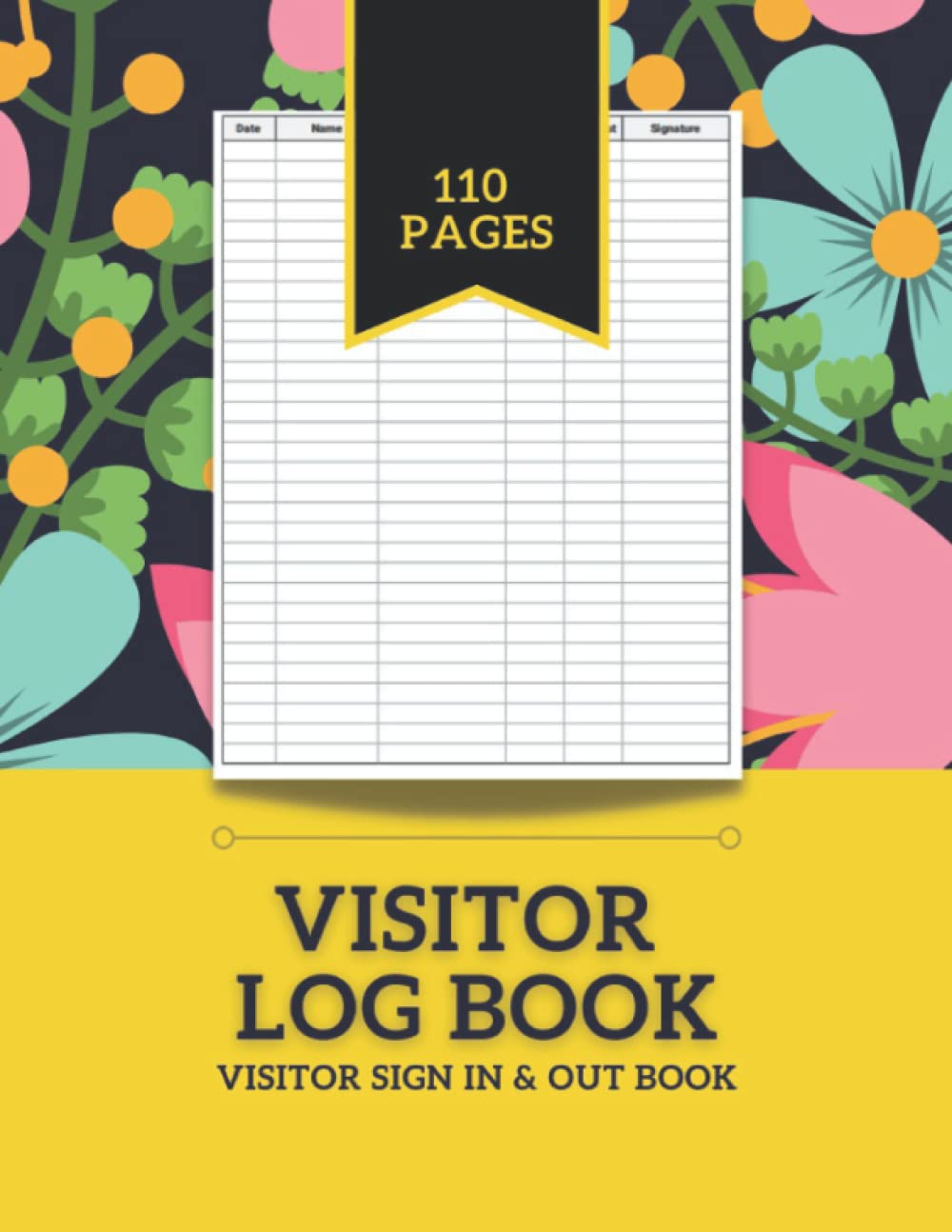 Buy Visitor Log Book: Visitor Sign In & Out Book | Contact Track and ...