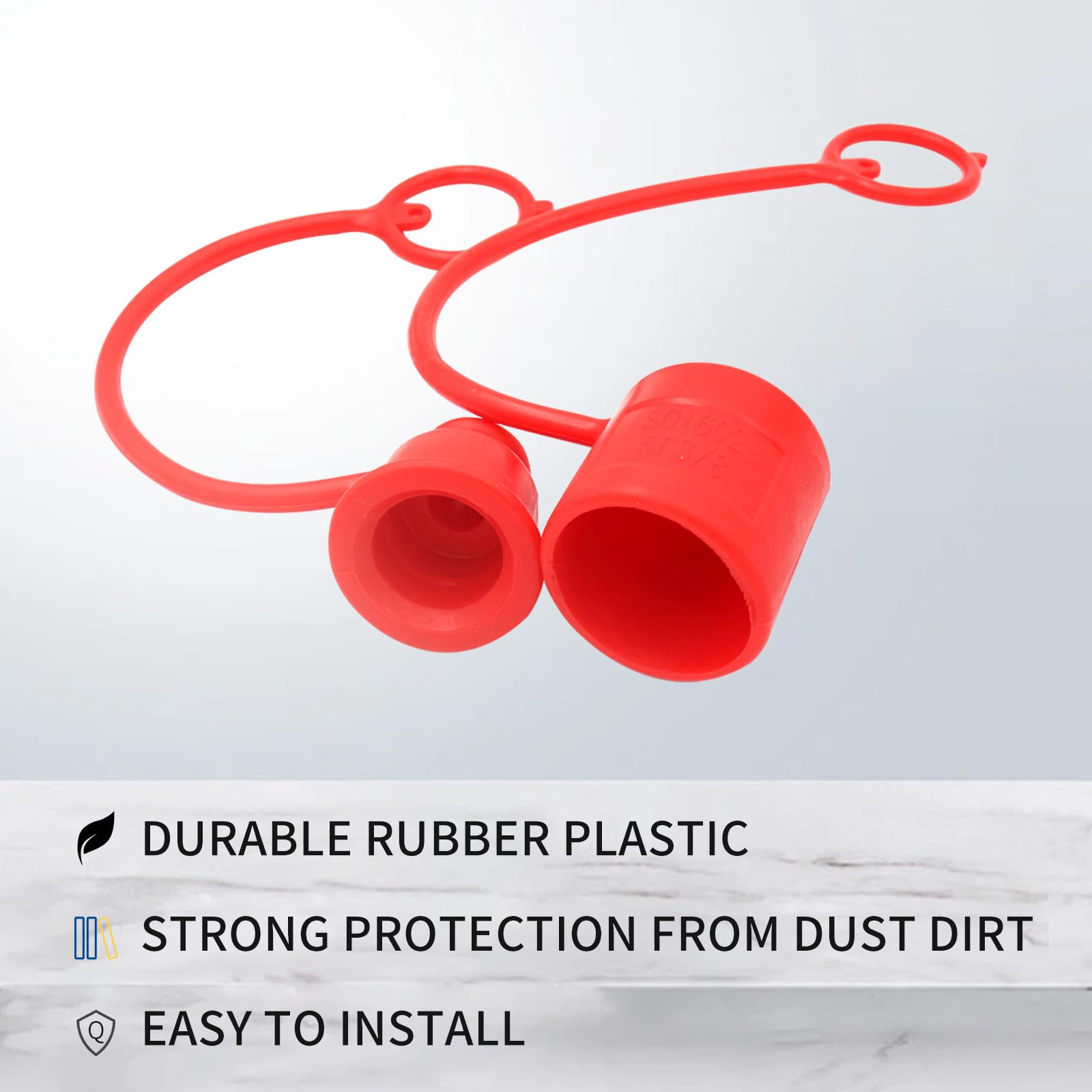 Snapklik.com : ANHAN 1/4"" Flat Face Hydraulic Quick Coupler Dust Cap ...