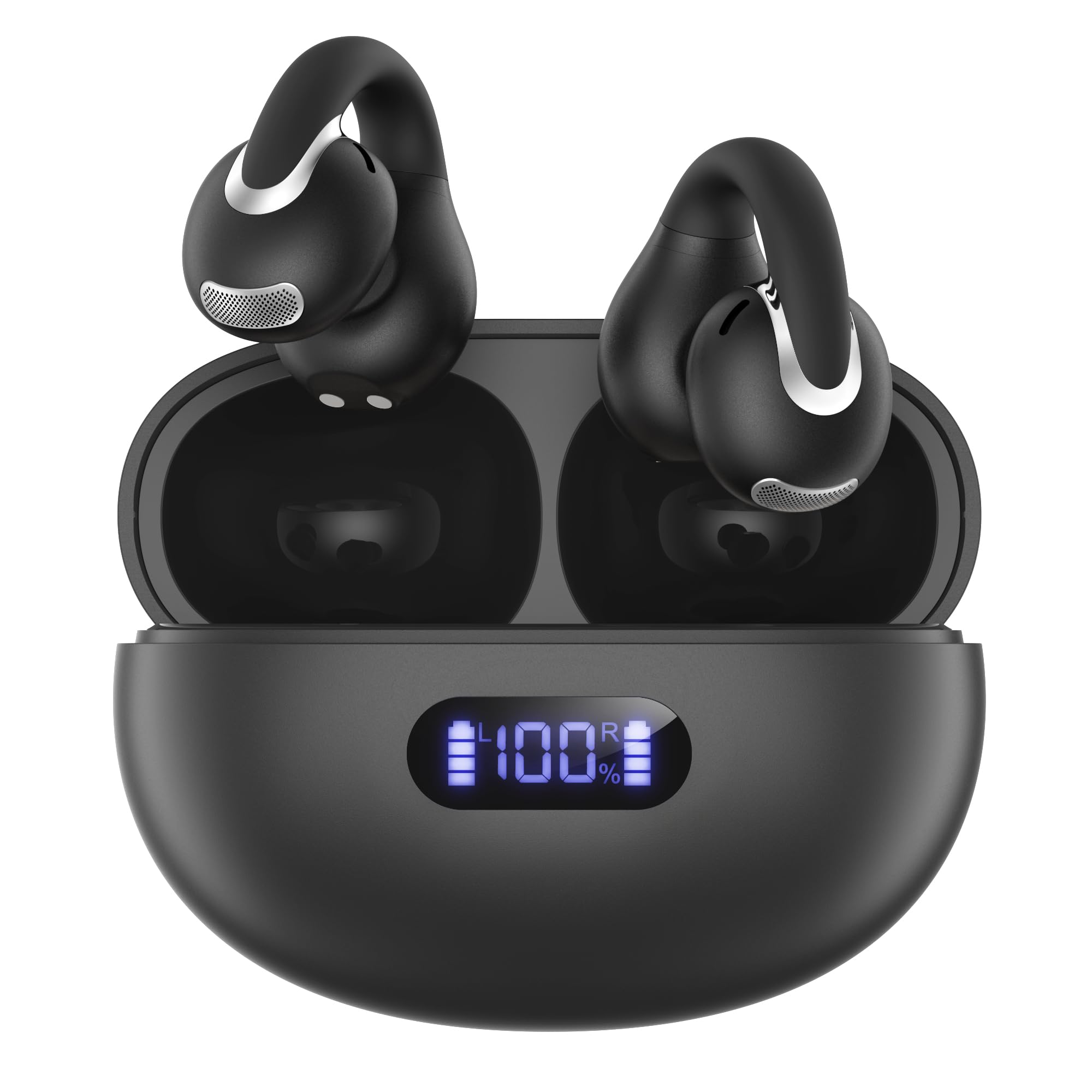 Amazon.com: Open Ear Clip Wireless Earbuds Bluetooth 5.4, Lightweight ...