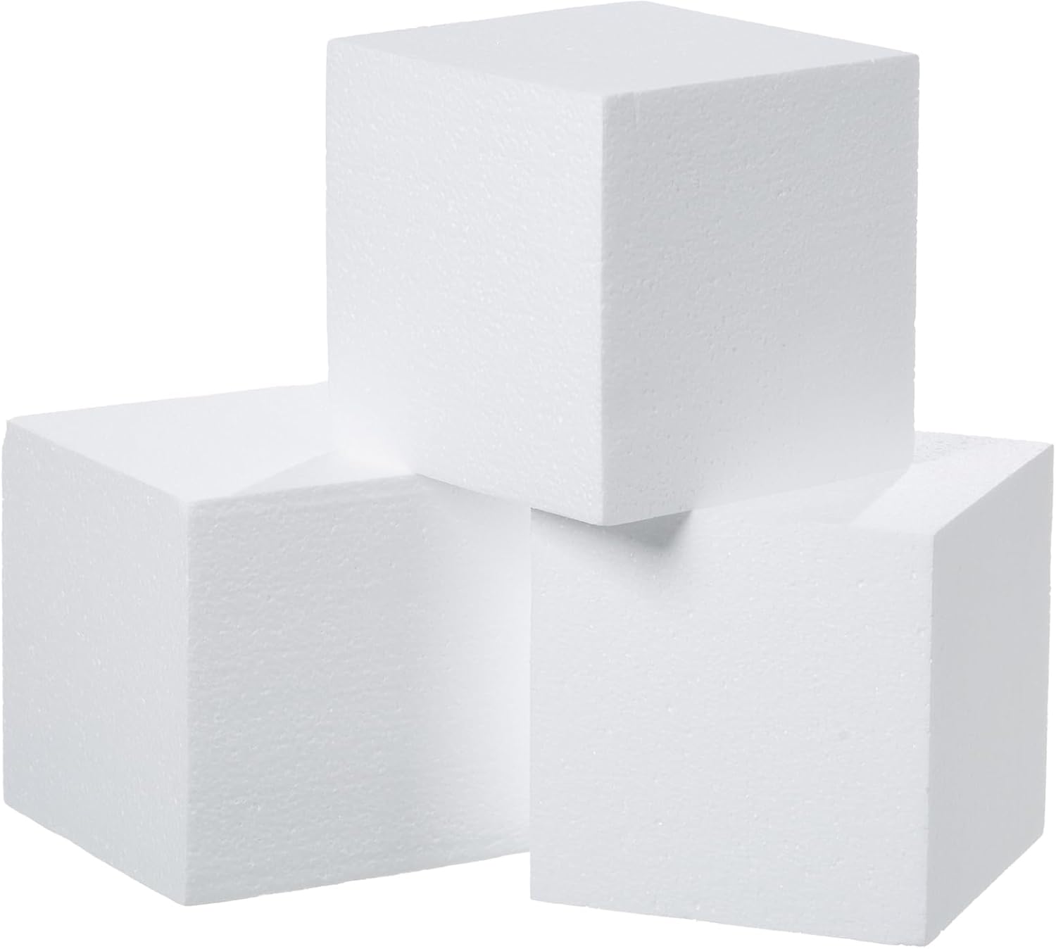 Amazon.com: Crafare 3 Pack Craft Foam Blocks 5x5x5 Inch Polystyrene ...