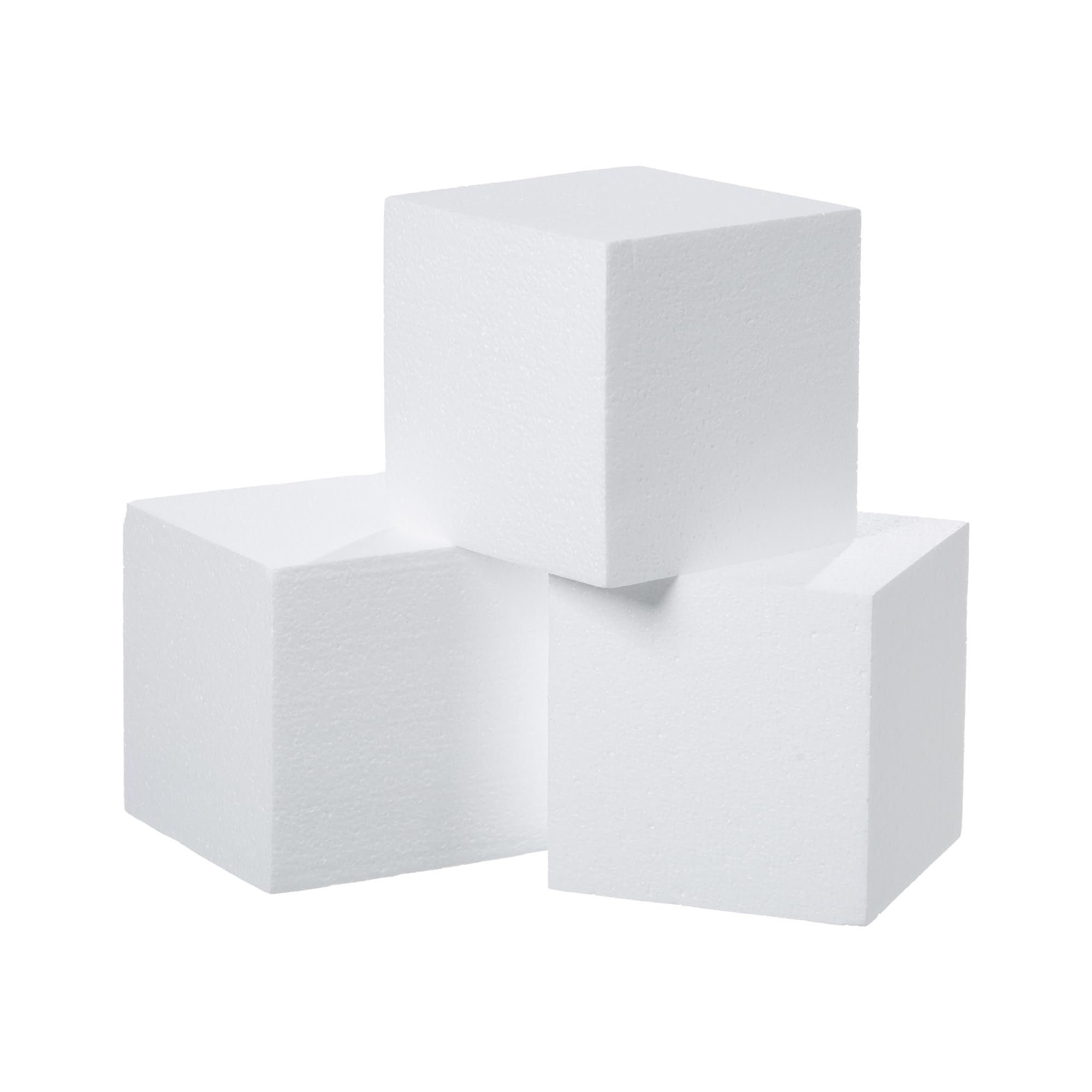Amazon.com: Crafare 3 Pack Craft Foam Blocks 5x5x5 Inch Polystyrene ...