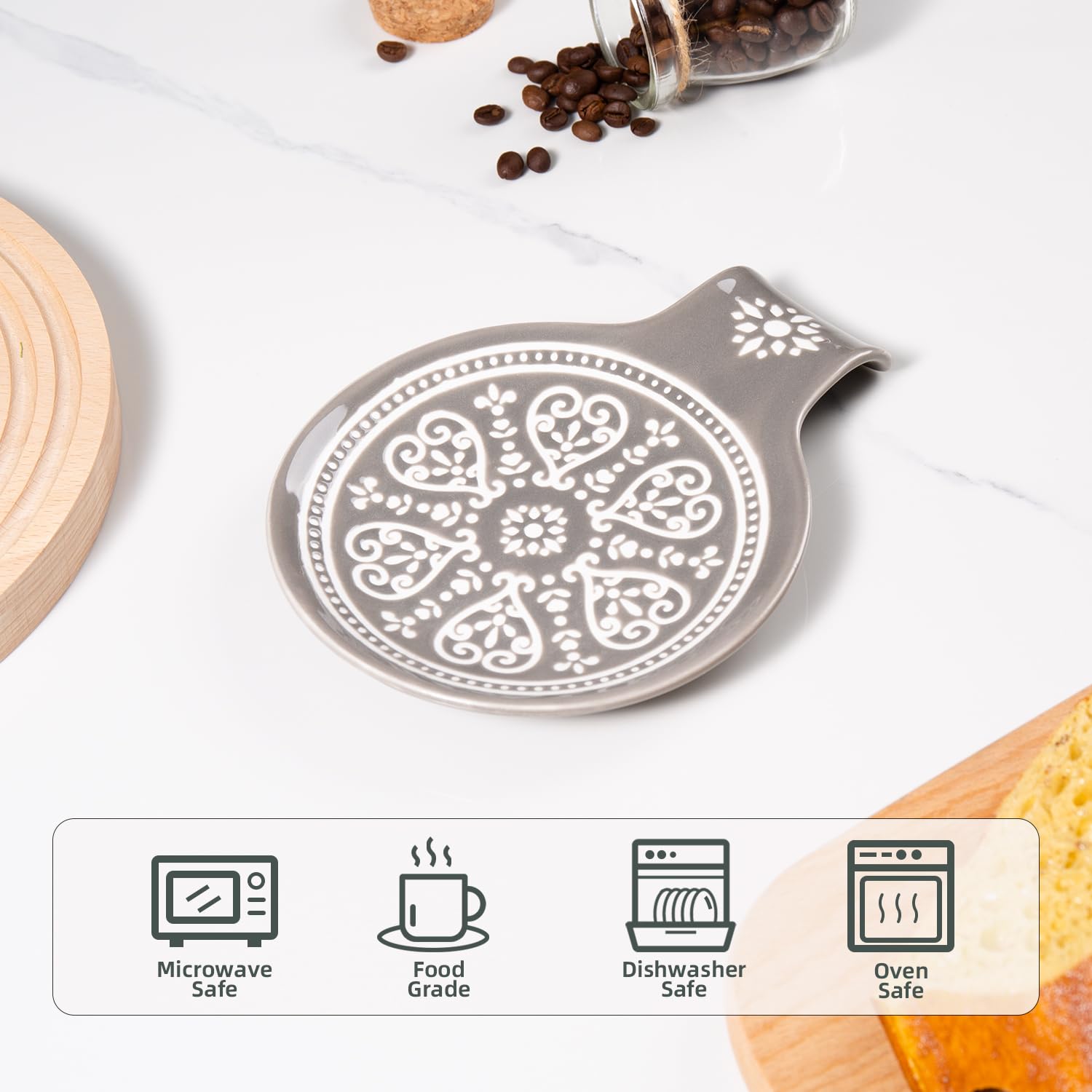 Snapklik.com : Porcelain Spoon Rest, Ceramic Spoon Holder For Kitchen ...