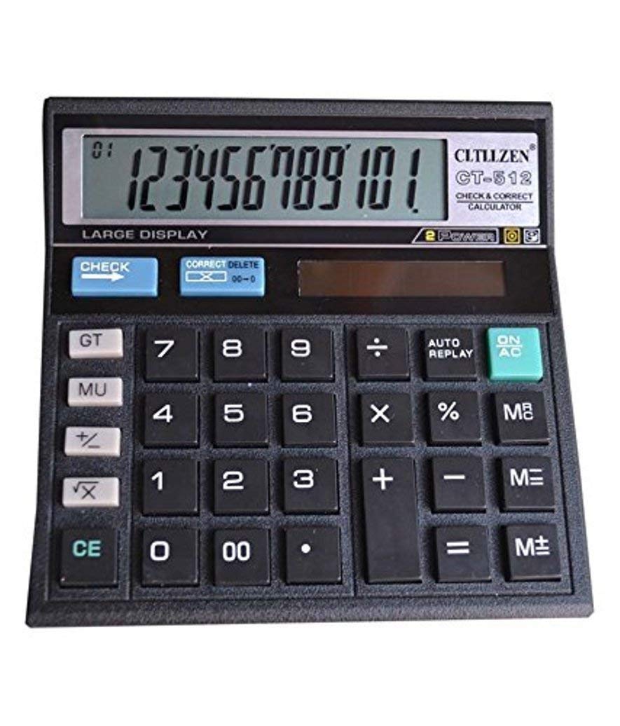GENUINE Citizen CT-512 Electronic Calculator (Black) : Amazon.in ...