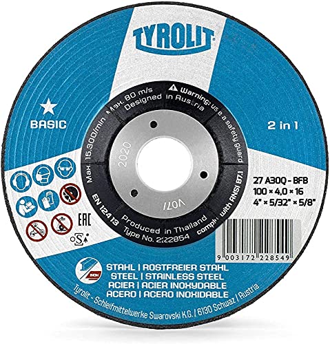 Tyrolit 4 Inch Grinding Wheel Angle Grinder Disc For Angle Grinder ...