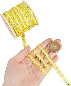 Amazon.com: CABODYALS 27 Yards Yellow Braided Ribbon Trim RIC Rac ...