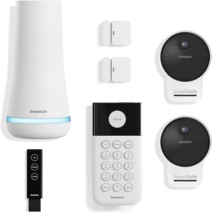 Amazon.com: SimpliSafe 7 Piece Wireless Outdoor Camera Home Security ...
