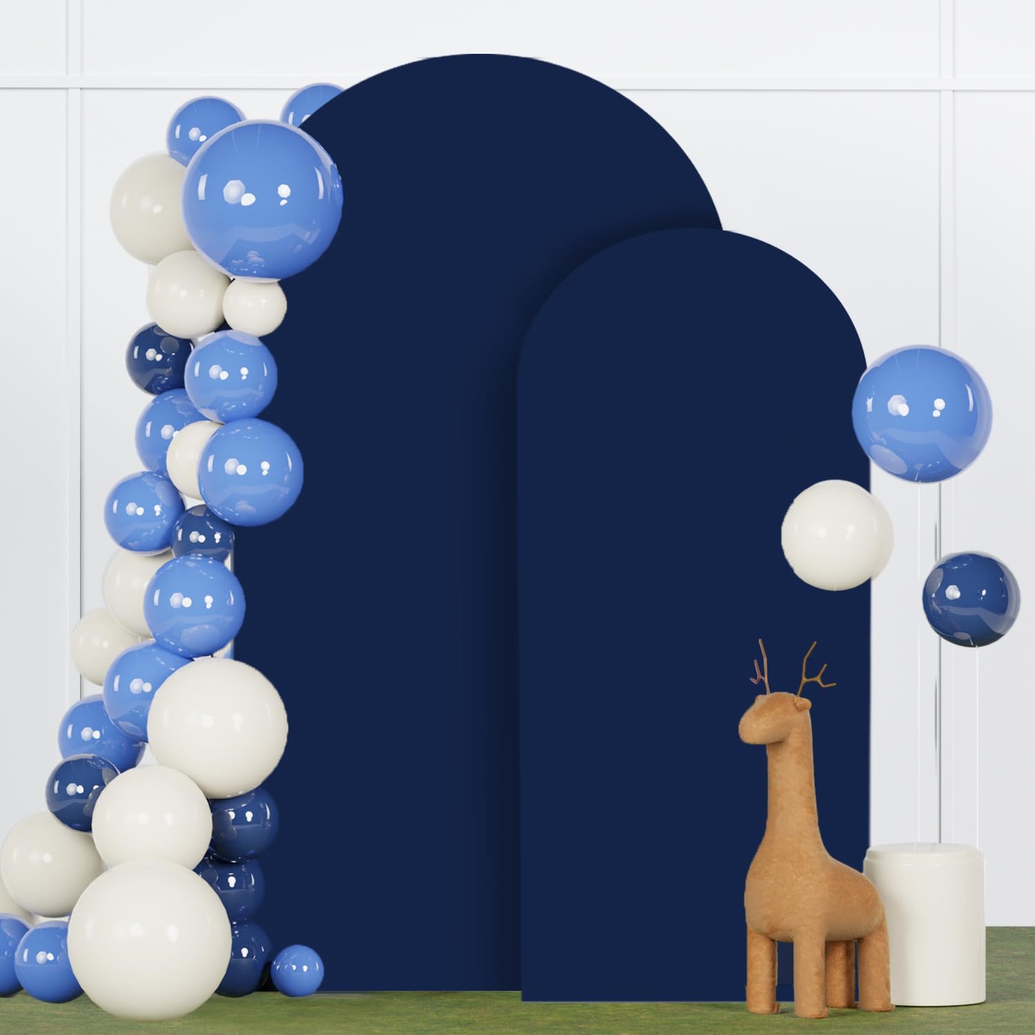 Amazon.com : Wokceer Set of 3 Wedding Arch Cover Spandex Fitted Wedding Arch Stand Covers Round ...