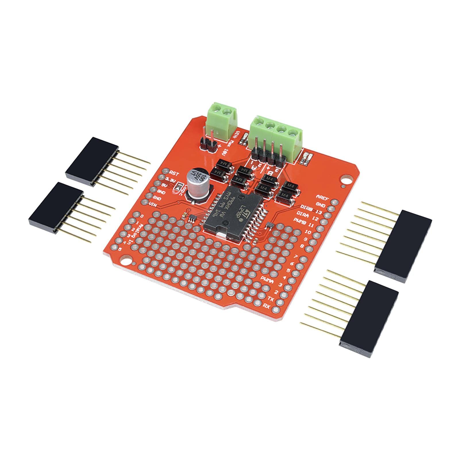 Buy Alupre L298P Shield DC Motor Driver Shield Board Module 2A Dual Full Bridge H-Bridge 2 Way ...