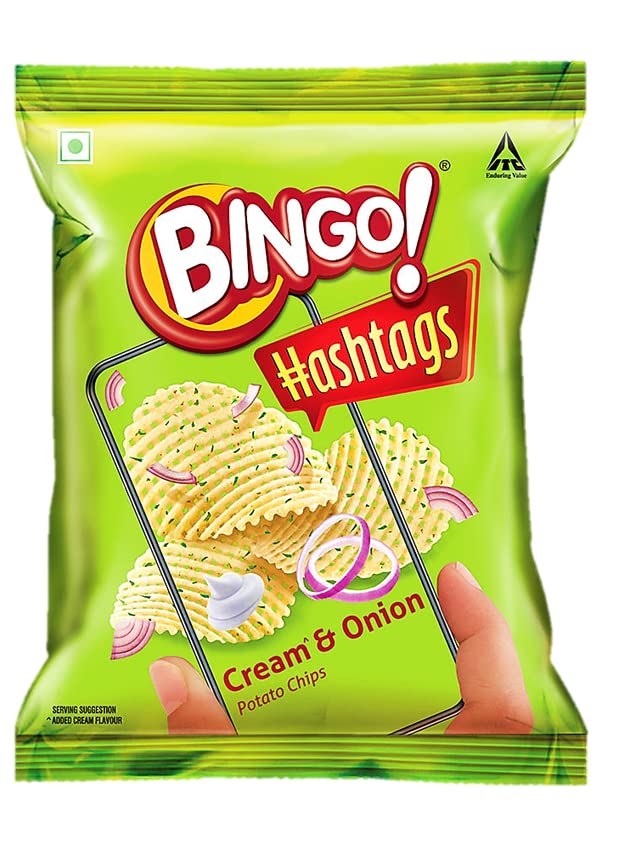 Bingo Hashtags Cream & Onion Potato Chips 22.5gm 'UNIQUE' : Amazon.in ...