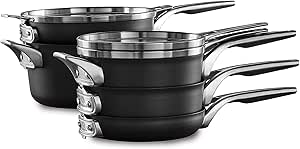 Amazon.com: Calphalon Nonstick Cookware Set, 8 Pc, Black: Home & Kitchen