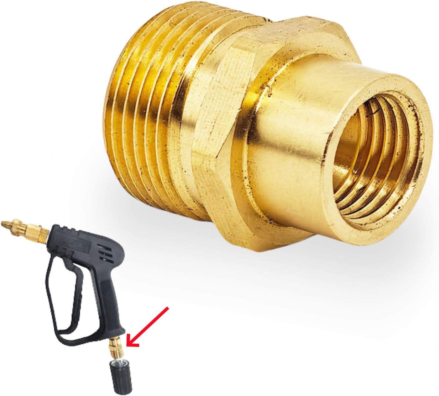 Amazon.com: 1 Piece M14 Female to M22 Male Threaded Hose Connector ...